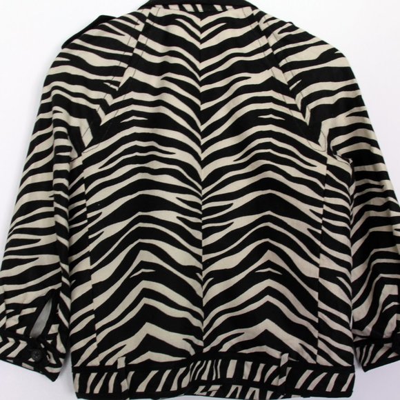 J. Crew | Jackets & Coats | J Crew Zebra Print Linen Jacket Nwot Size 6 ...